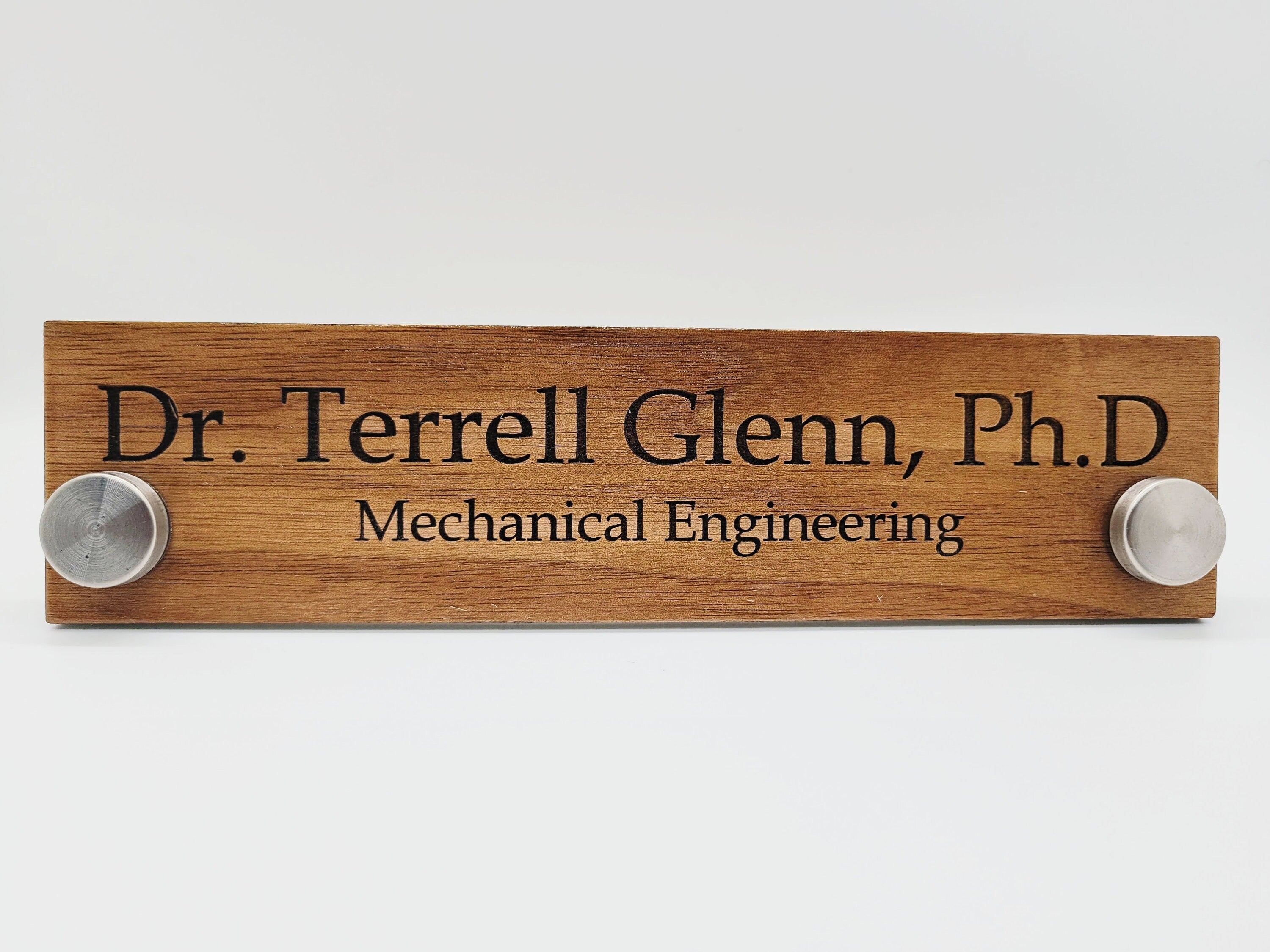 Custom Engraved Desktop Nameplate for Office with stand – Flare Tech ...